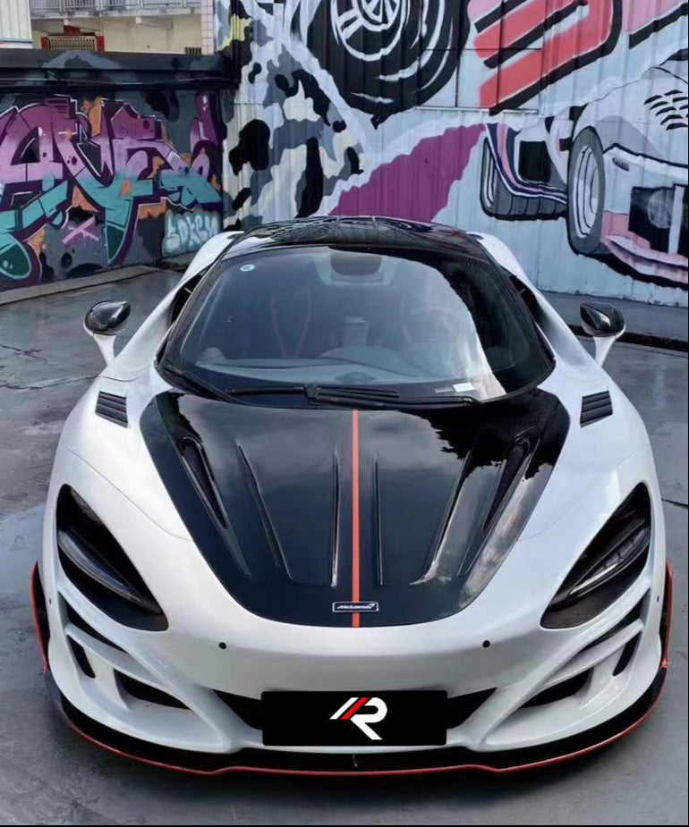 McLaren 720S 750S 765LT Aftermarket Parts Aero Republic Hood Dry Carbon ...