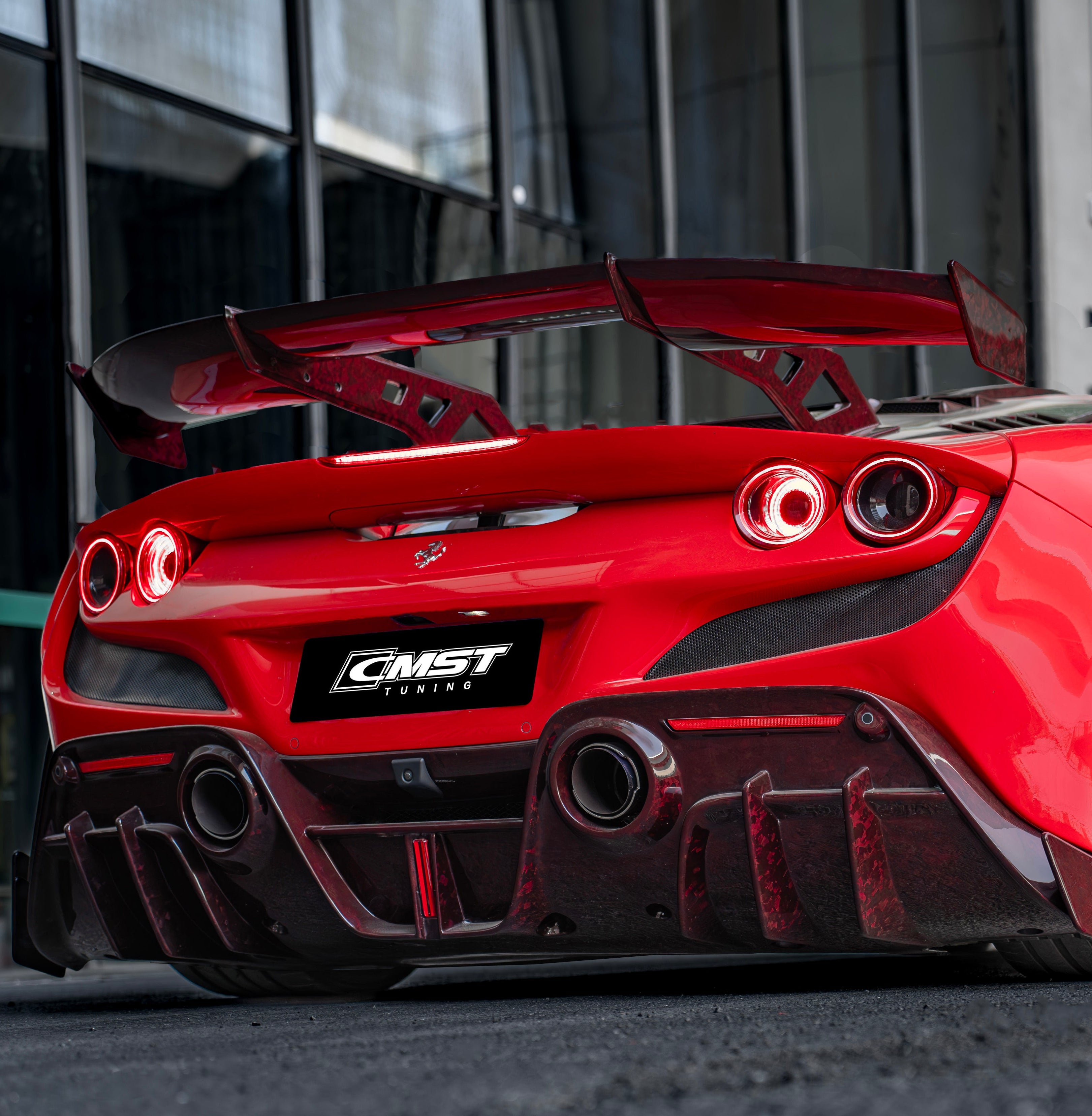 Ferrari F8 Tributo & Spider Aftermarket Parts - CMST Tuning Rear Wing ...