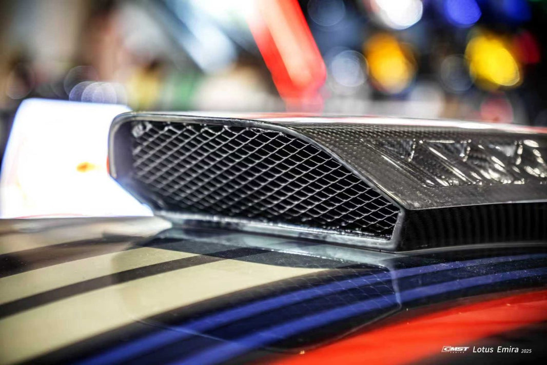 Lotus Emira 3.6 V6 2.0 Aftermarket Parts - CMST Tuning Roof Scoop Dry ...