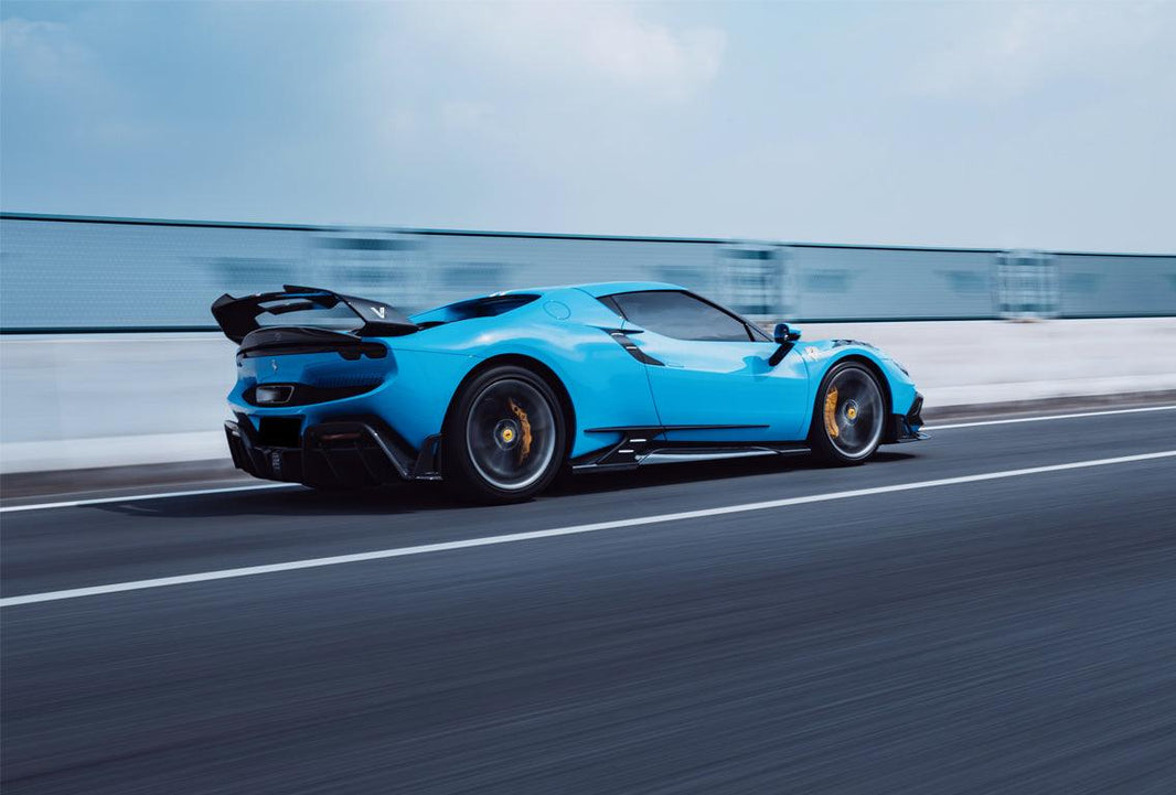 Ferrari 296 GTB GTS Aftermarket Parts - Ventus Veloce Rear Spoiler FRP ...