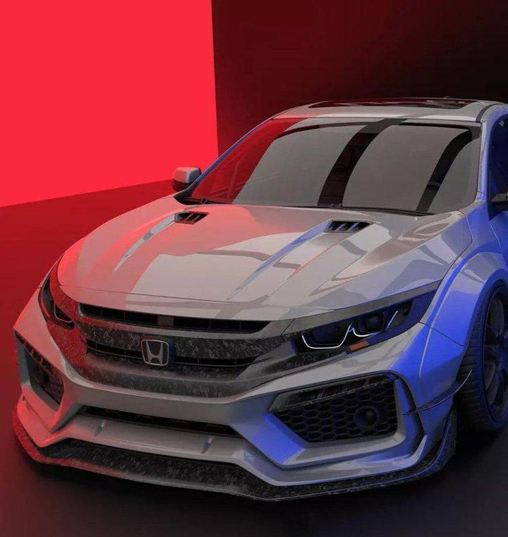 Honda Civic aftermarket parts, carbon fiber body kit - PSS– Performance ...